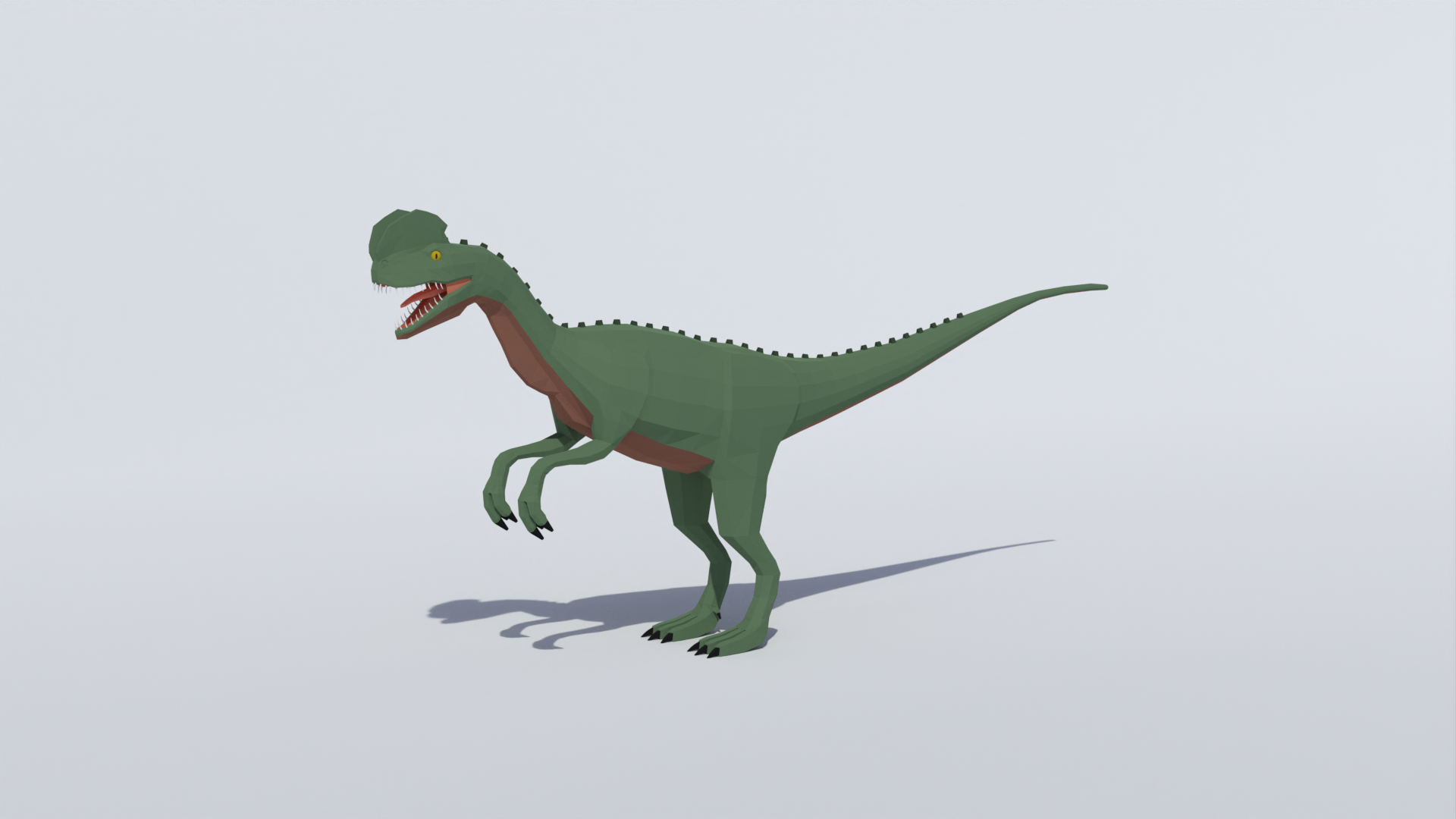 Low Poly Dilophosaurus | Dinosaurs models | BlenderKit
