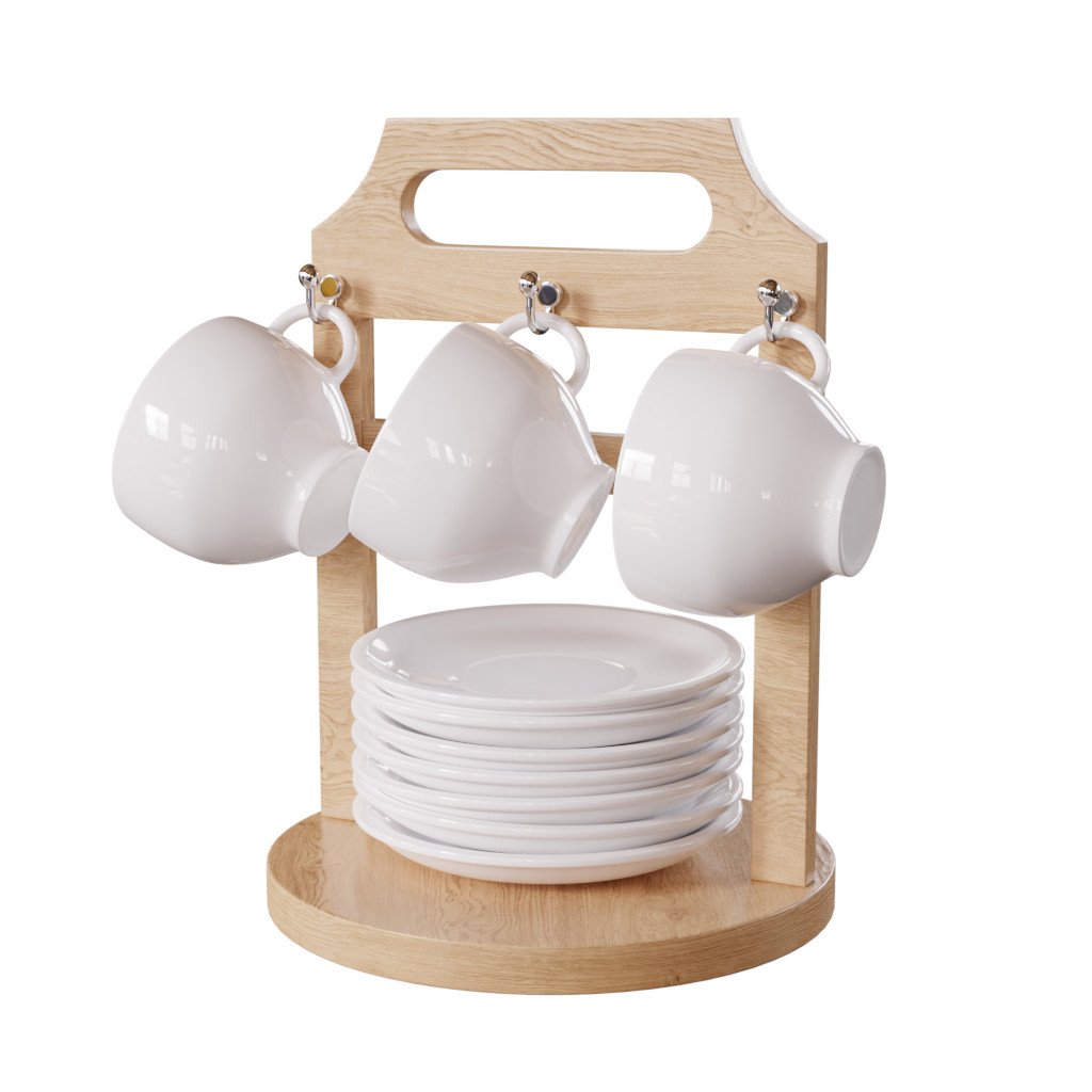 Coffee cup holder | FREE Tableware Sets models | BlenderKit