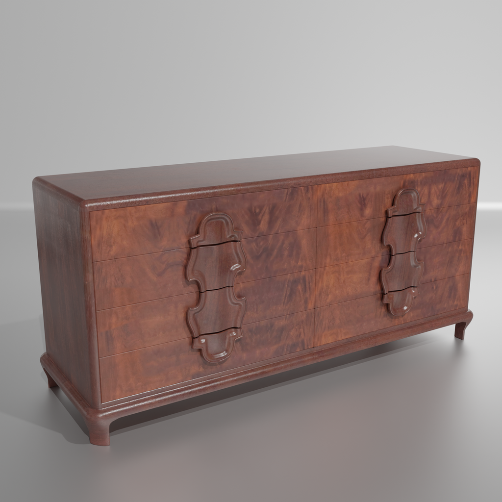 Exquisite Art Deco dresser | FREE Sideboard & Drawers models | BlenderKit