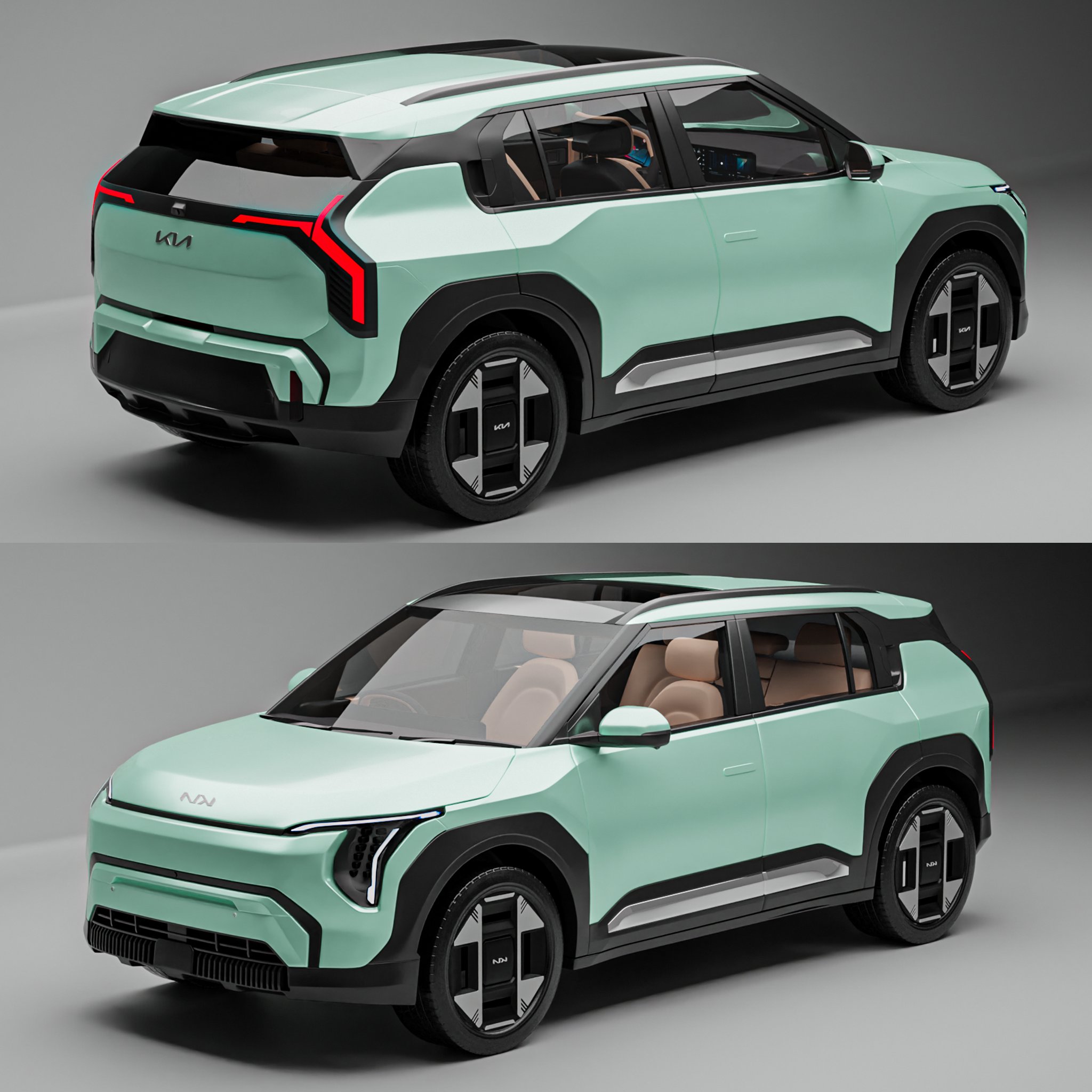 Kia Ev3 2025 | Modern Cars models | BlenderKit