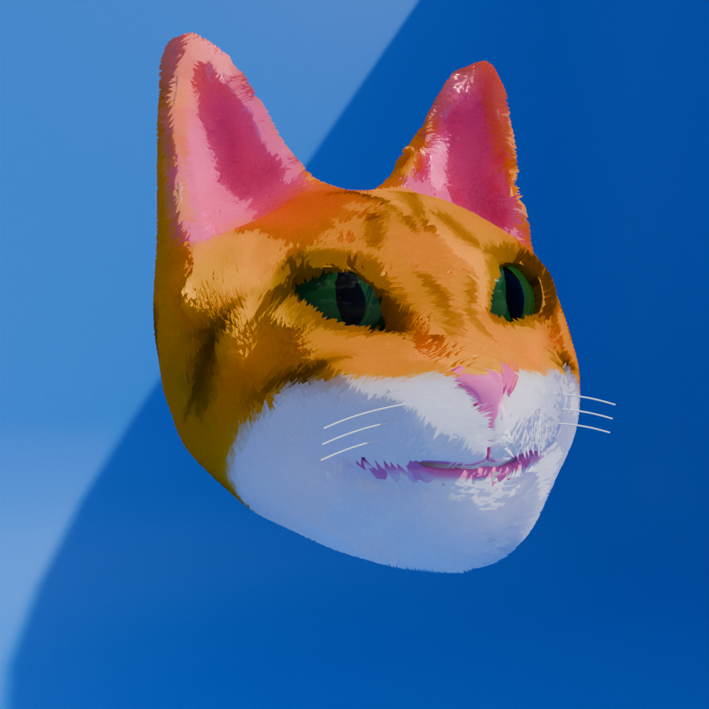 Cat head | FREE Mammals models | BlenderKit