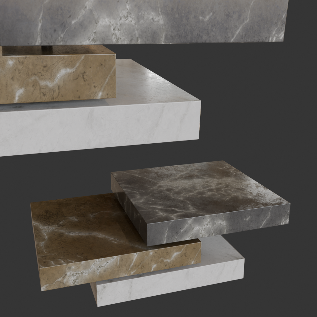 Stacked Marble Elegance Table | Tables models | BlenderKit