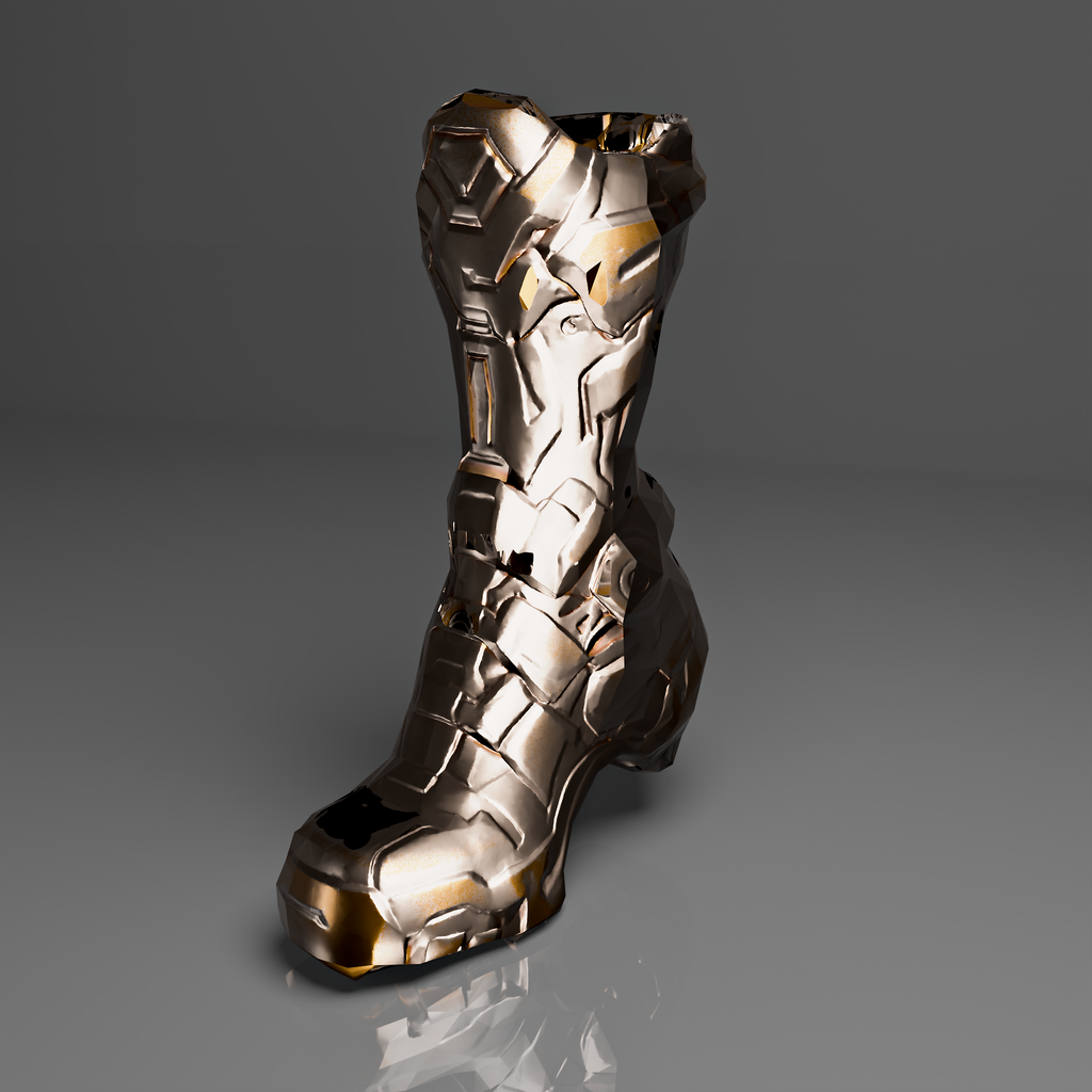 SciFi Exoskeleton Shoes | Footwear models | BlenderKit