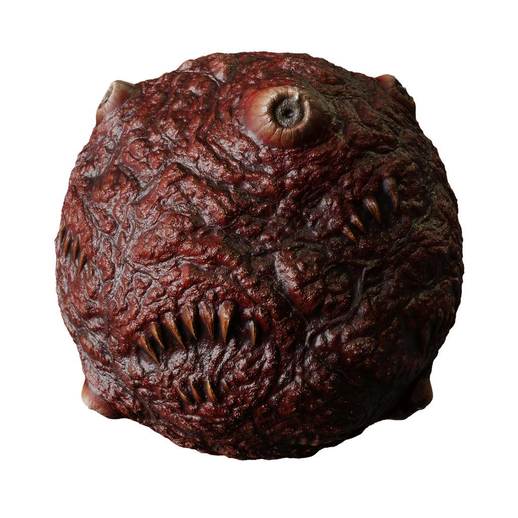 Mutant Flesh with Eyes and Teeth | FREE organic materials | BlenderKit