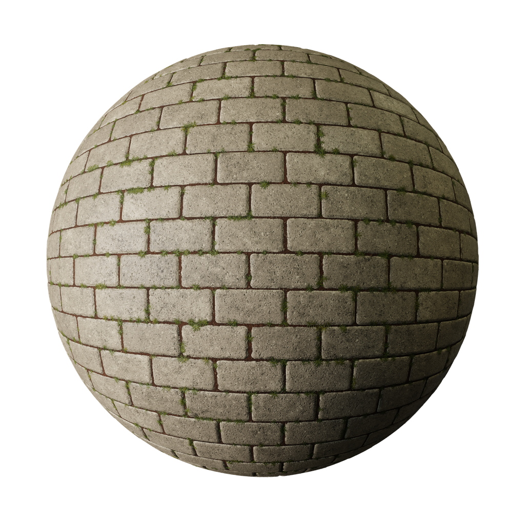 Pavement with grass | FREE paving materials | BlenderKit