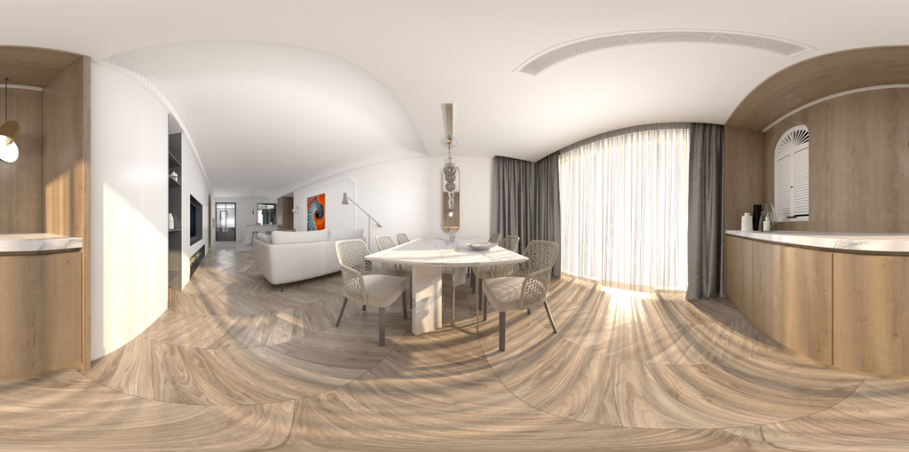 Dining room | FREE Interiors HDRis | BlenderKit