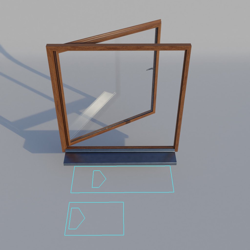 WIndow Wood Frame | Windows models | BlenderKit
