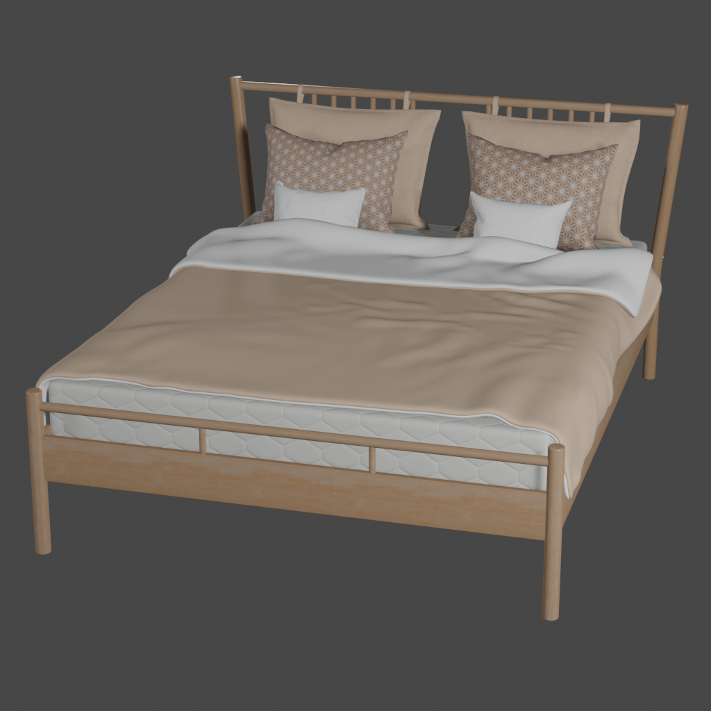 Bjorksnas bed | Beds models | BlenderKit