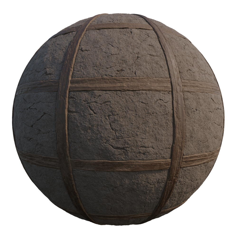 Plaster Wall with Wood Beams | FREE wood materials | BlenderKit