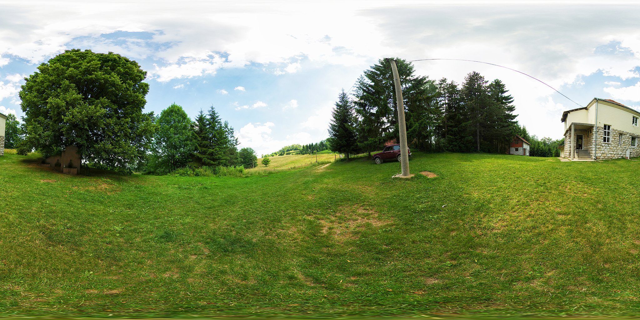 Backyard lawn | FREE Nature HDRis | BlenderKit