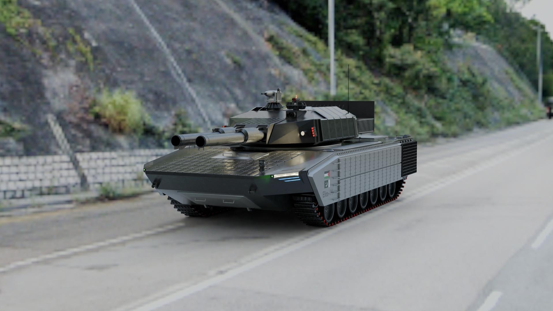 Elite 14 TBA Tank | Military Vehicles models | BlenderKit