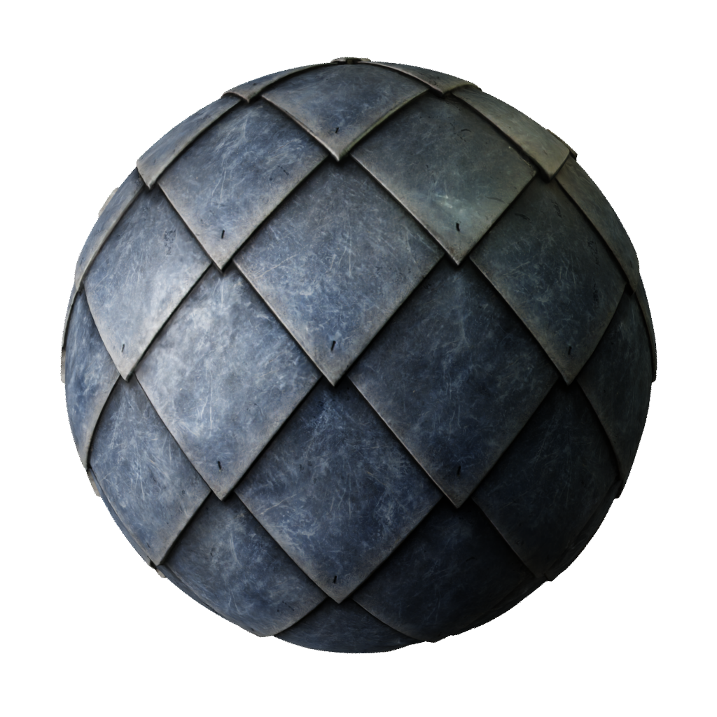 Slate Roof Tiles Blue Edgewear | FREE roofing materials | BlenderKit