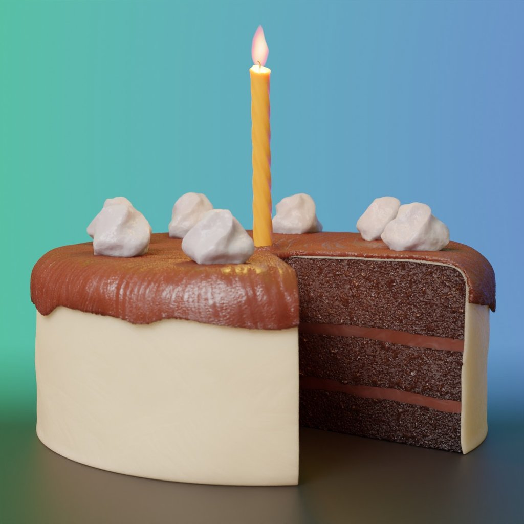 Chocolate Ice Cream Bar (procedurally shaded) | FREE Sweets / Desserts ...
