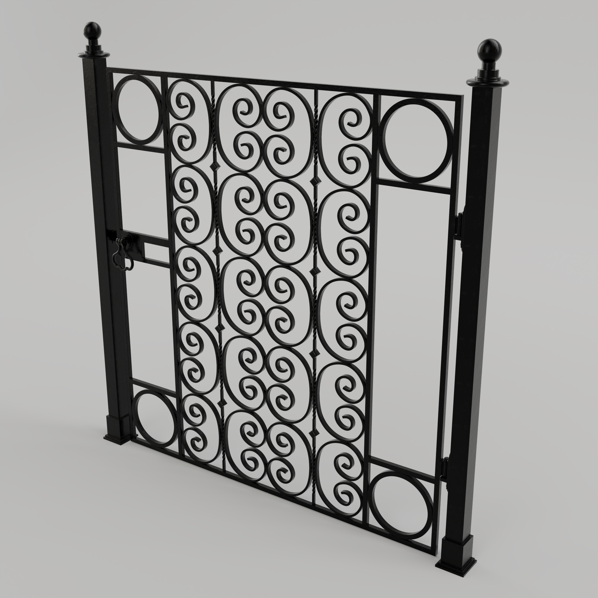 Cast Iron Gate | FREE Fences models | BlenderKit