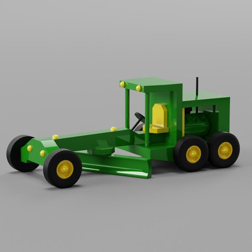 Wood Road Grader Toy | FREE Toys models | BlenderKit