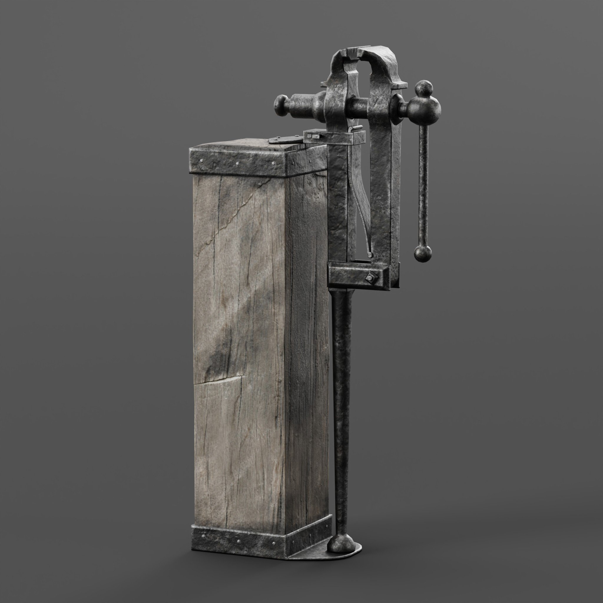 Blacksmiths vise | FREE Industrial models | BlenderKit