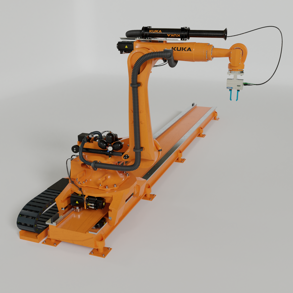 Robot KUKA KR210 Schunk Rigged Q | FREE Robotics models | BlenderKit