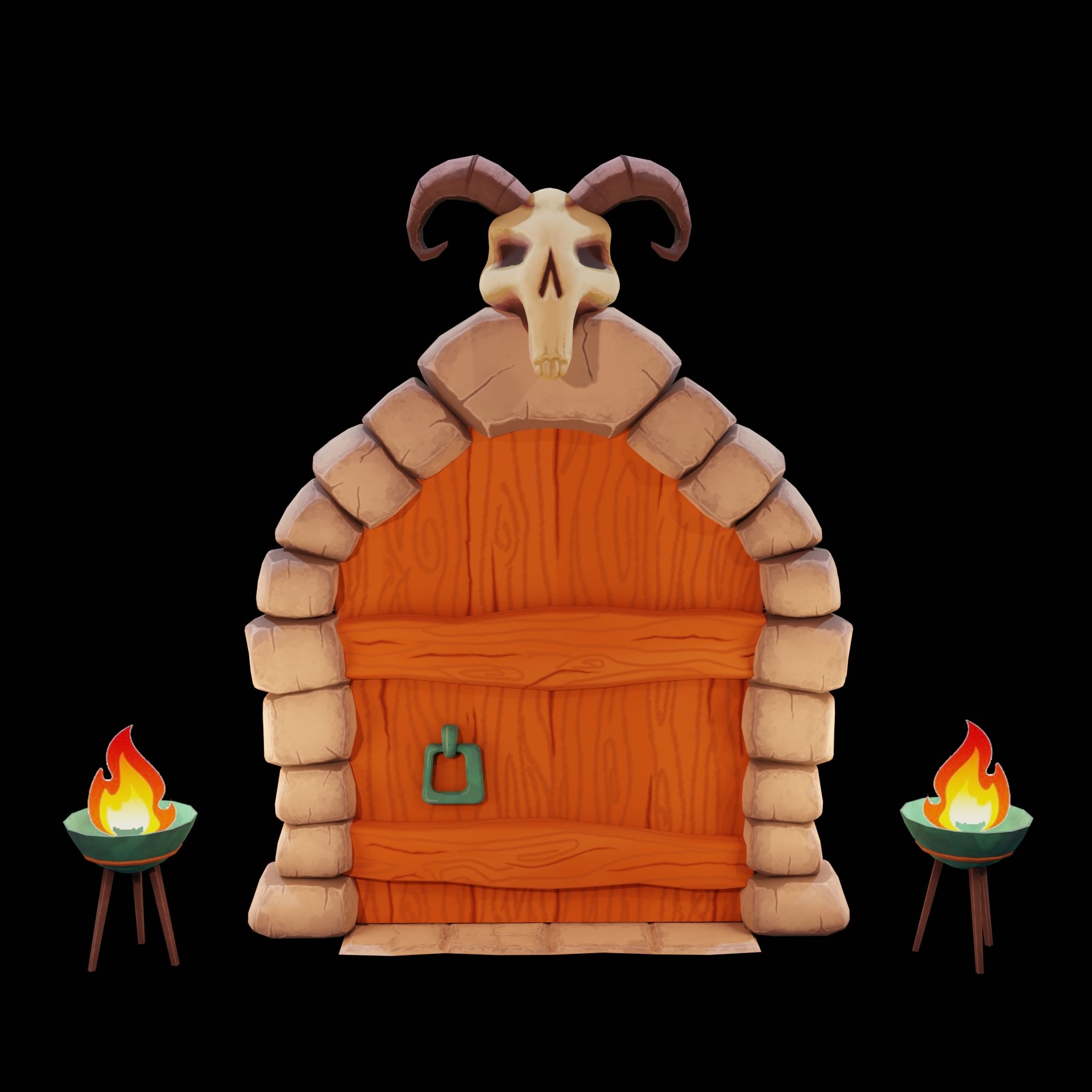 Skeleton door | Doors models | BlenderKit