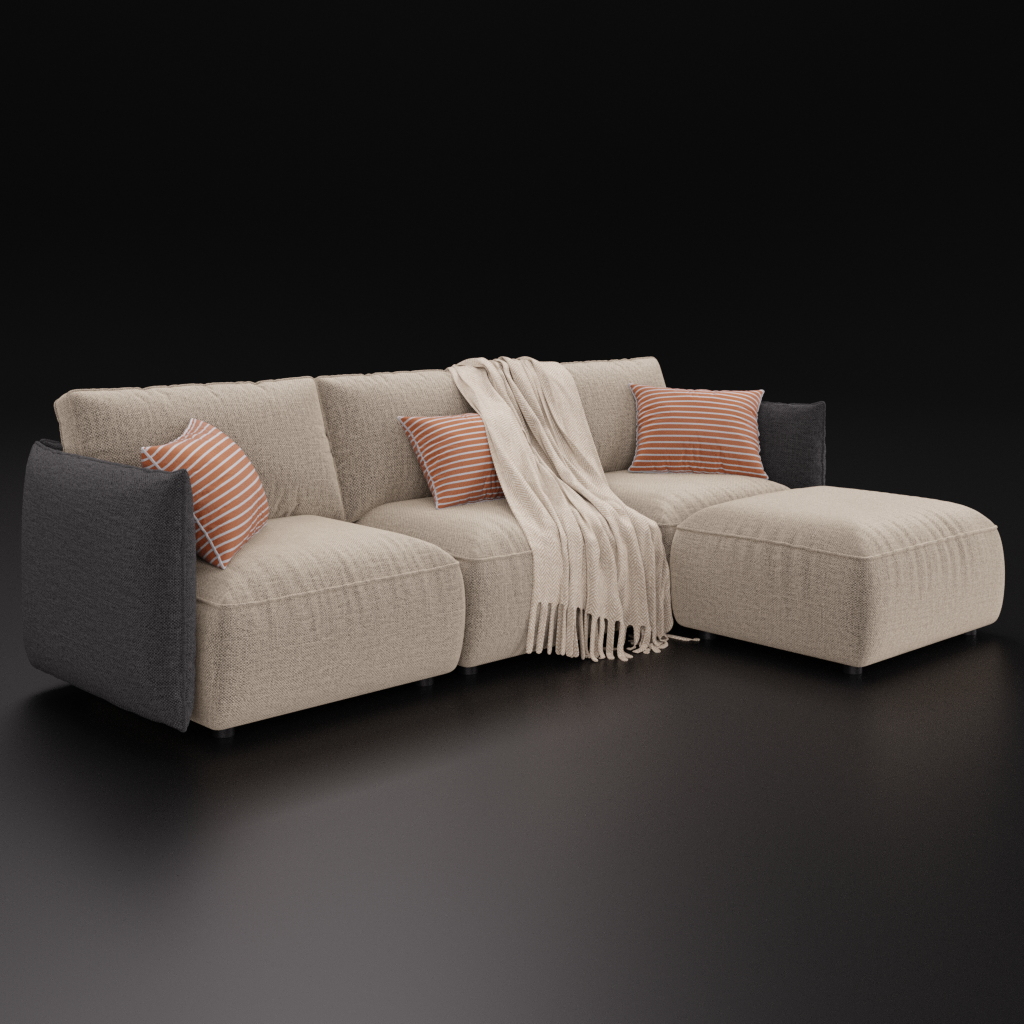 Sofa Hearth Classic | Sofas models | BlenderKit