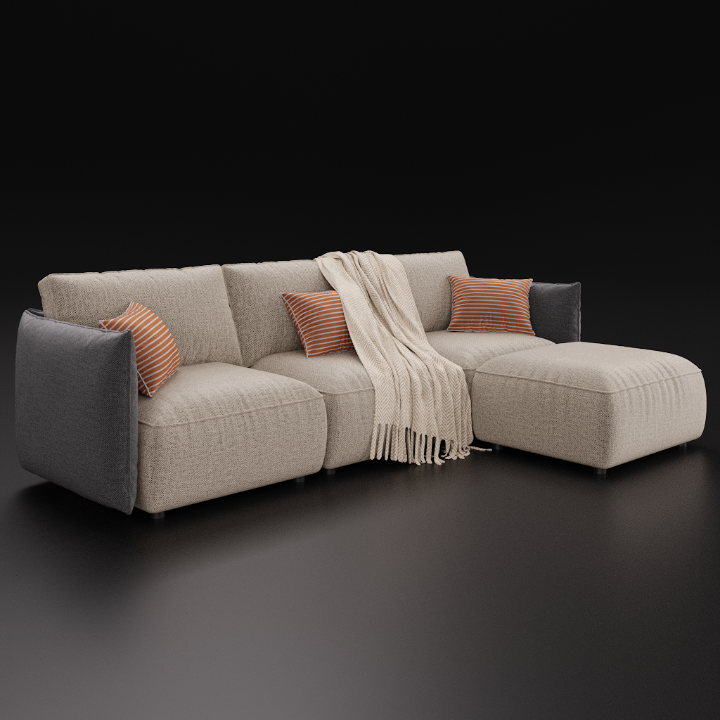 Sofa Hearth Classic | 3D Sofa models | BlenderKit