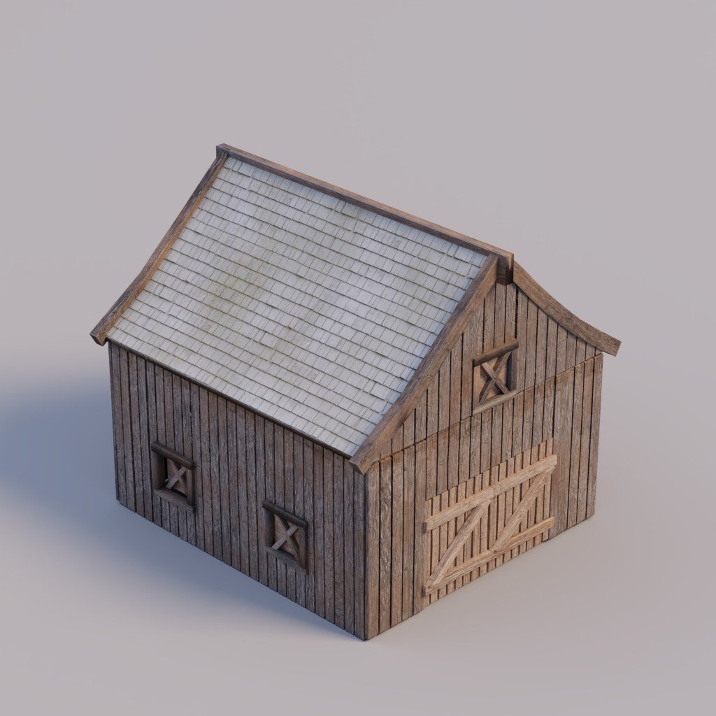 wooden barn | Historic Buildings models | BlenderKit
