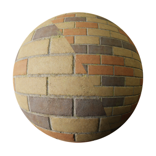 Variegated Brick Wall | FREE bricks materials | BlenderKit