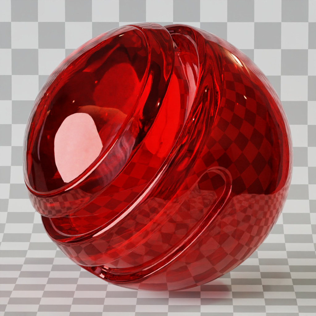 Glass Red | FREE glass materials | BlenderKit