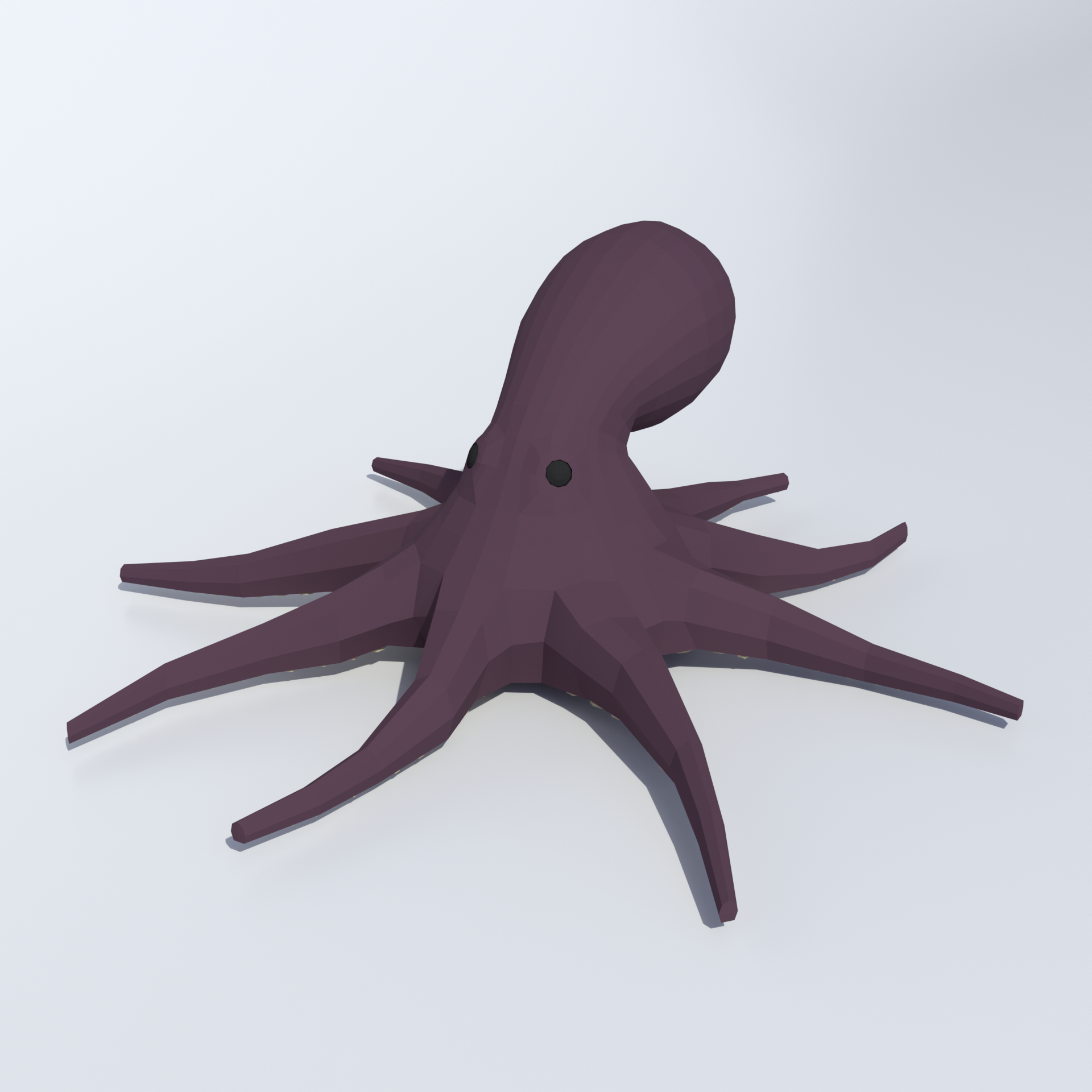 Low Poly Octopus | Animals models | BlenderKit