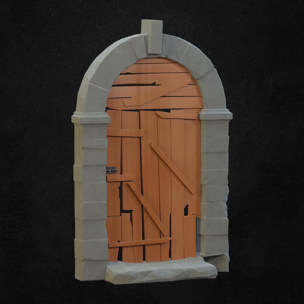 Broken Door | Doors models | BlenderKit