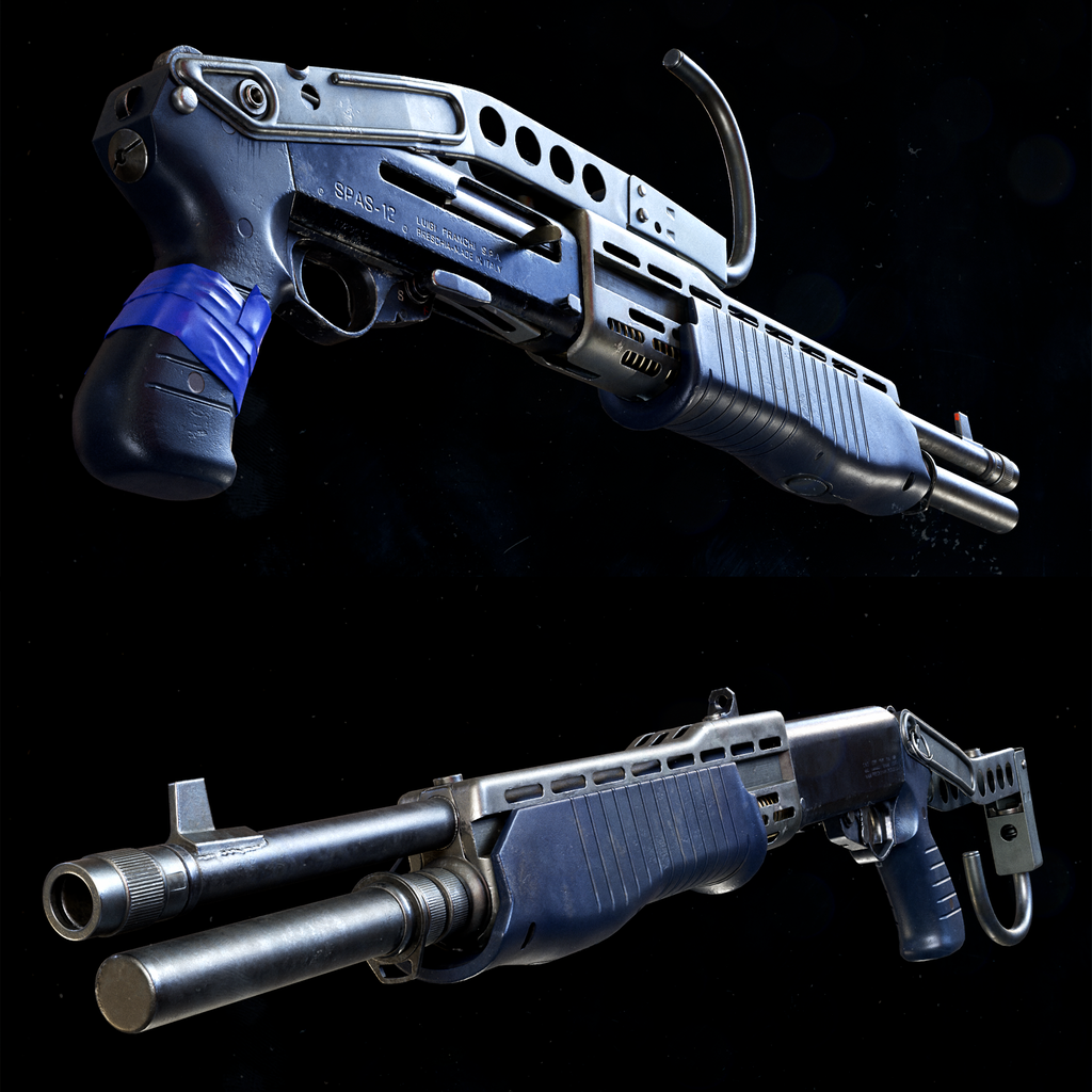 Franchi SPAS-12 (with attachments) | Modern Weapons models | BlenderKit