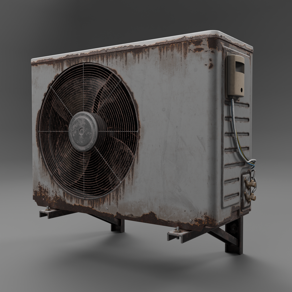 Old Air Conditioner | FREE Facades models | BlenderKit