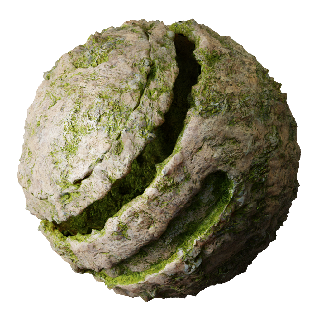 Pale Quartz Rock Moss | FREE stone materials | BlenderKit