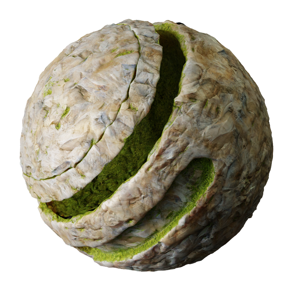 Pale Quartz Rock Moss | FREE stone materials | BlenderKit