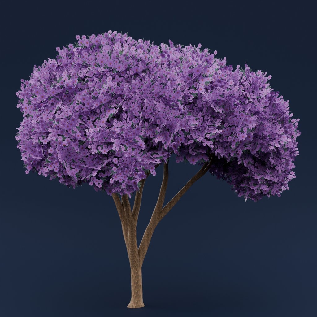 Purple flowered tree | Trees models | BlenderKit