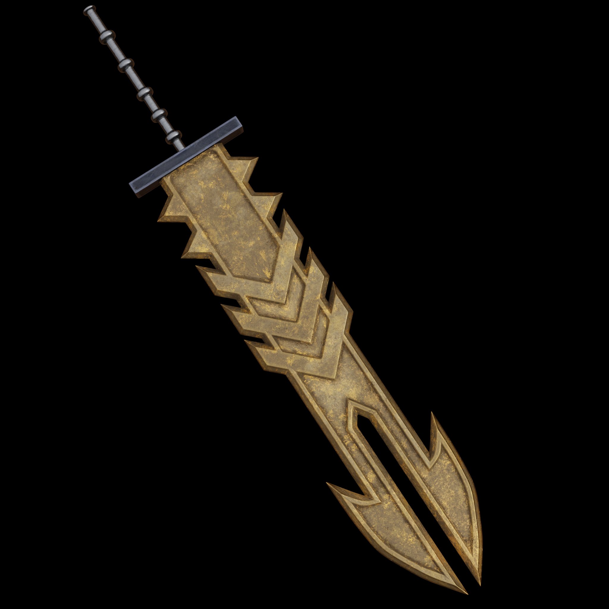 Spiny wind sword | FREE Sci-Fi Weapons models | BlenderKit