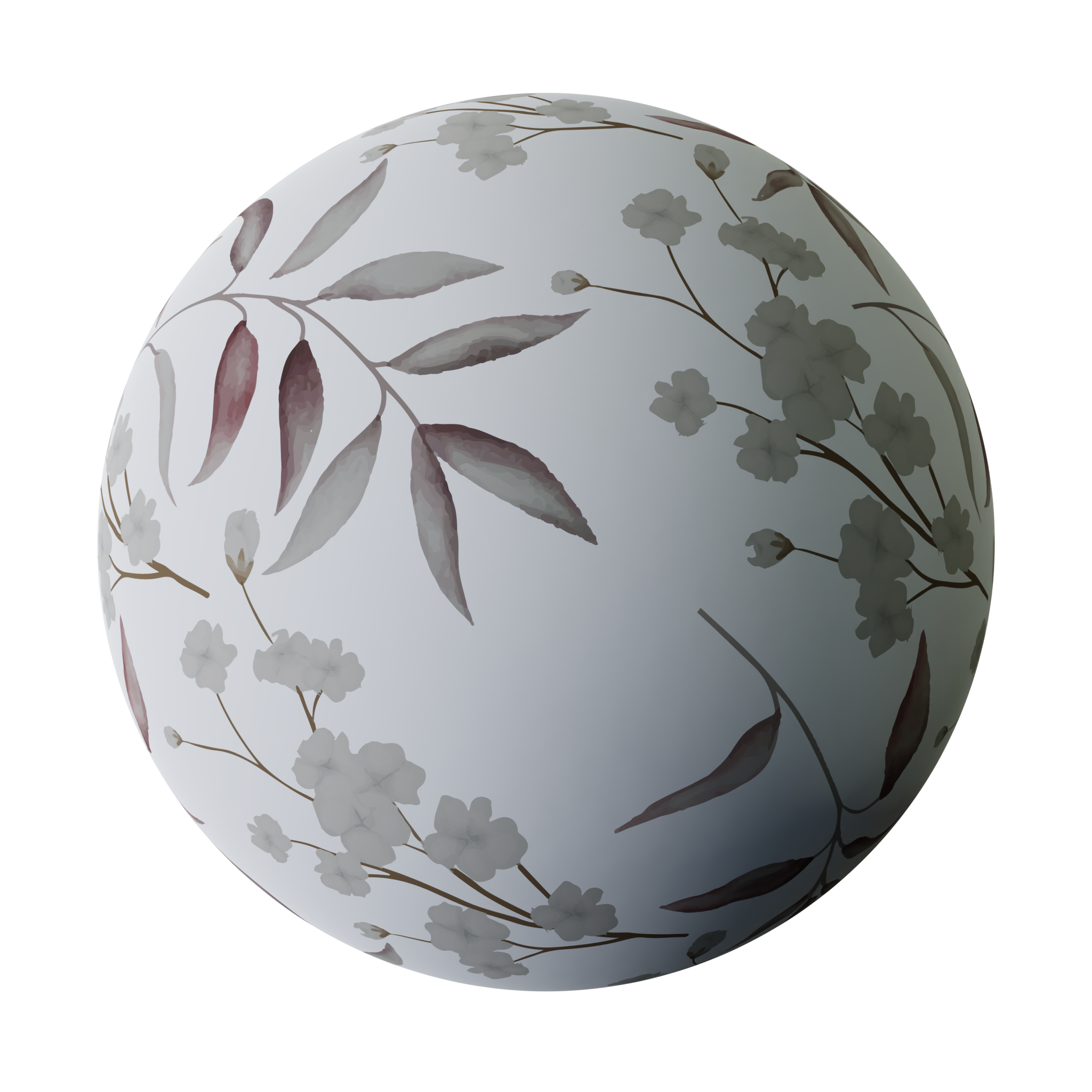 Blue Floral Wallpaper | FREE paper materials | BlenderKit