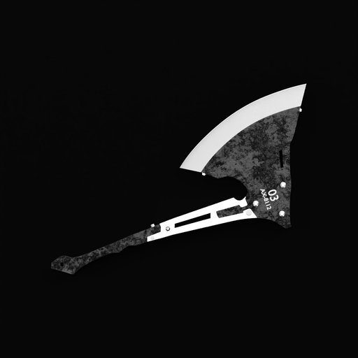 Kikoru Shinomiya's Axe, 8Kaiju | FREE Sci-Fi Weapons models | BlenderKit