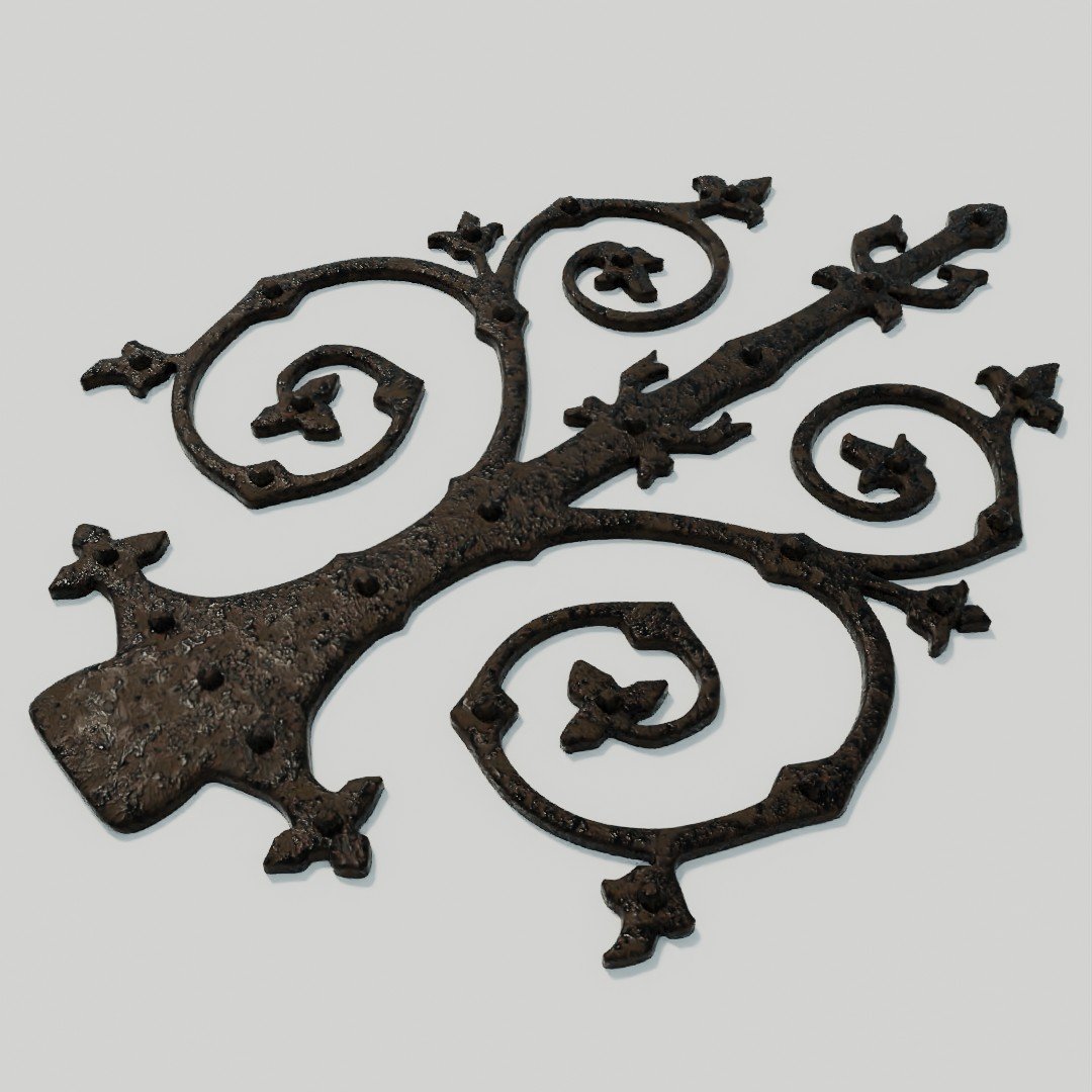 Cast Iron Hinge | Doors models | BlenderKit