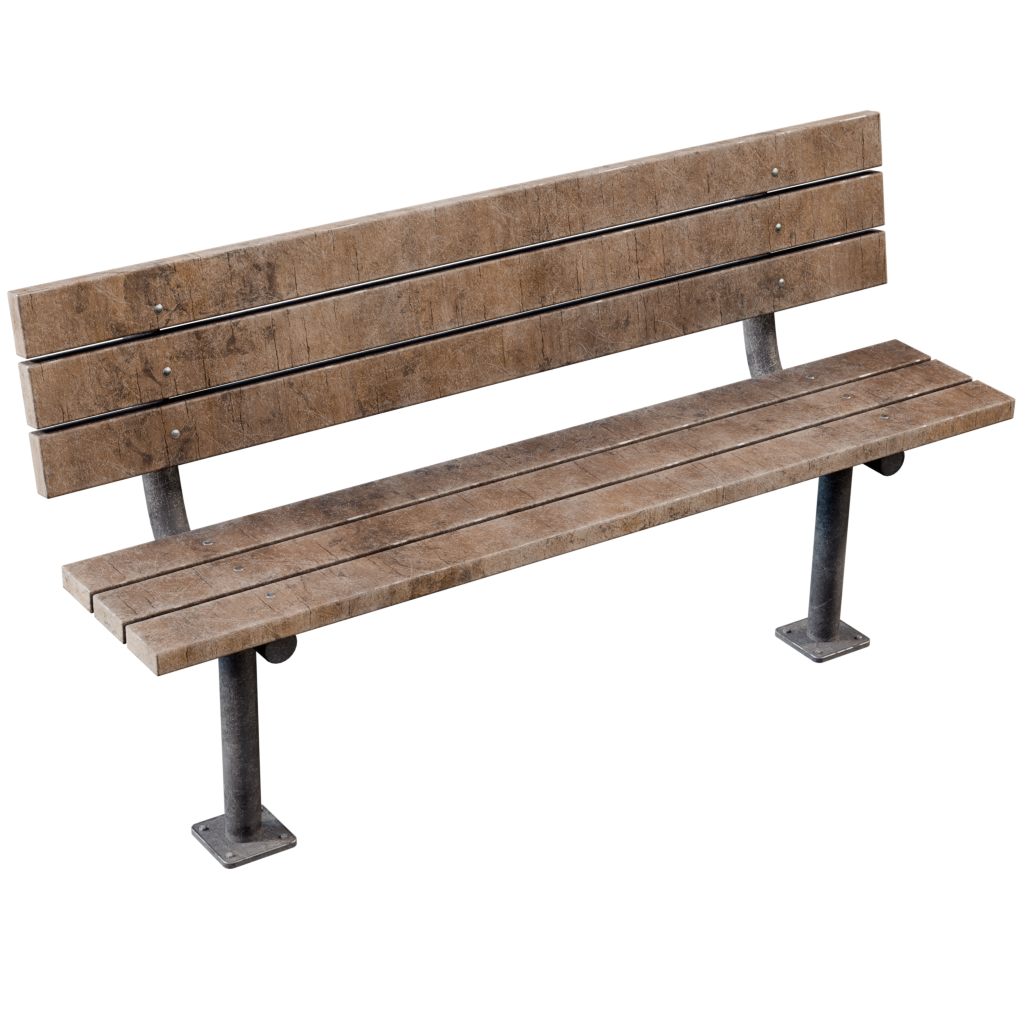 Wooden Street Bench | Urban Environment models | BlenderKit