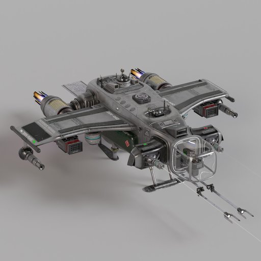 JRV042 Science Spaceship | FREE Spacecraft models | BlenderKit