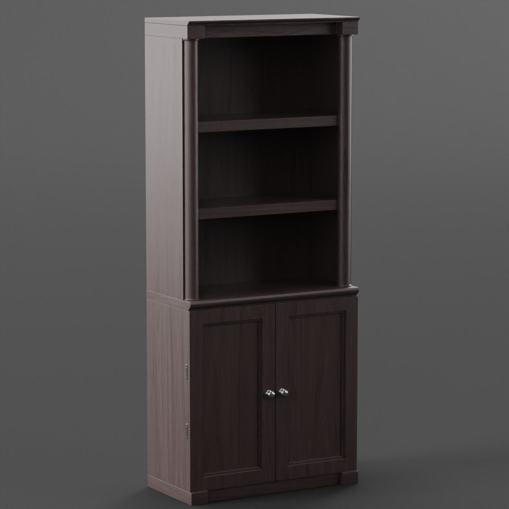 Library Bookcase | Bookcases models | BlenderKit