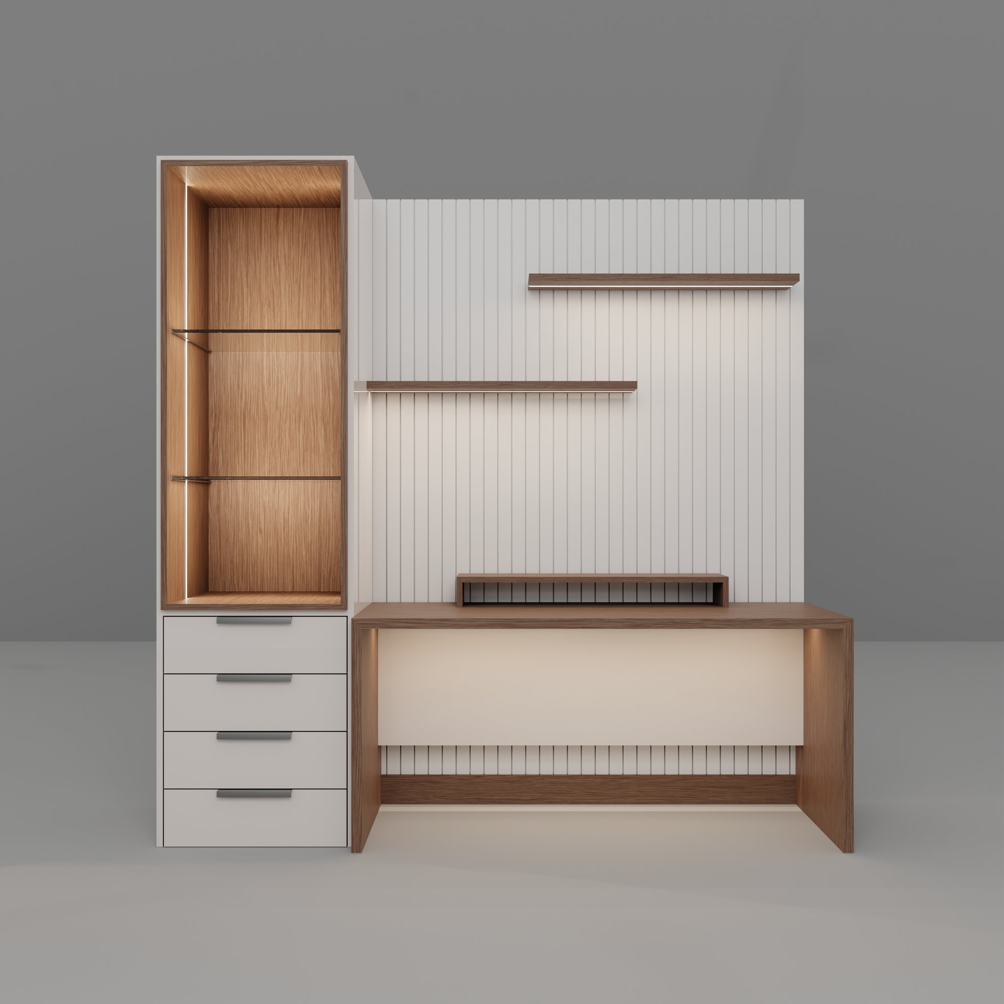 Home Office Desk V4 | Desks models | BlenderKit