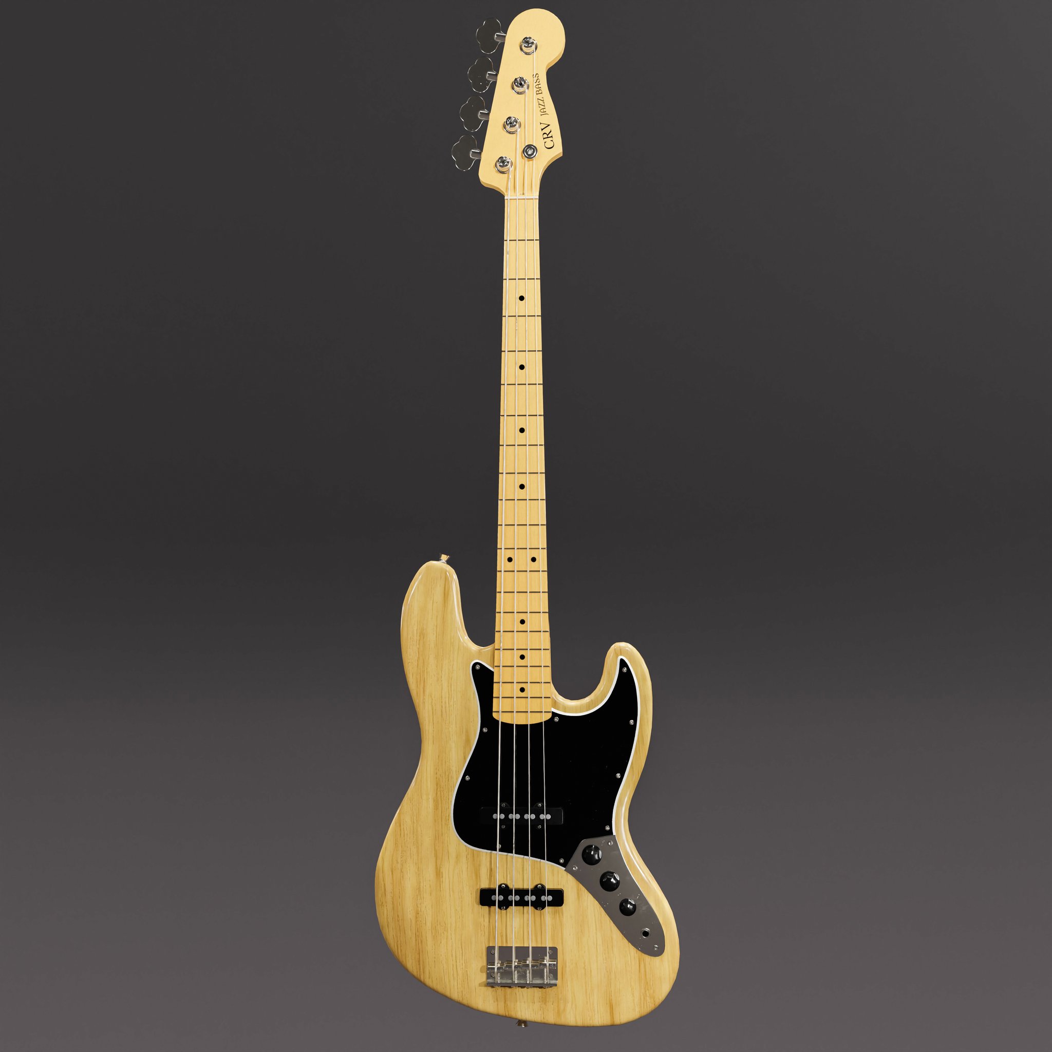 Crv jazz bass - Wood & Maple | Musical Instruments models | BlenderKit