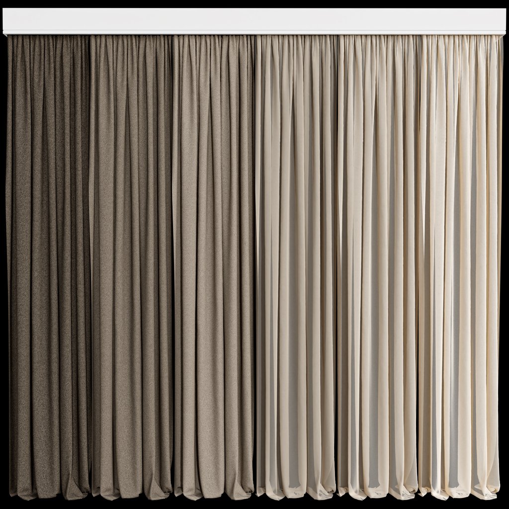 MI Silk And Cotton Curtain Set | Monsters & Creatures models | BlenderKit