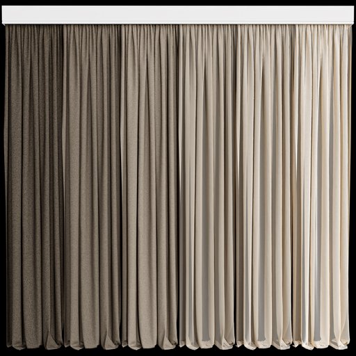 MI Silk And Cotton Curtain Set | Monsters & Creatures models | BlenderKit