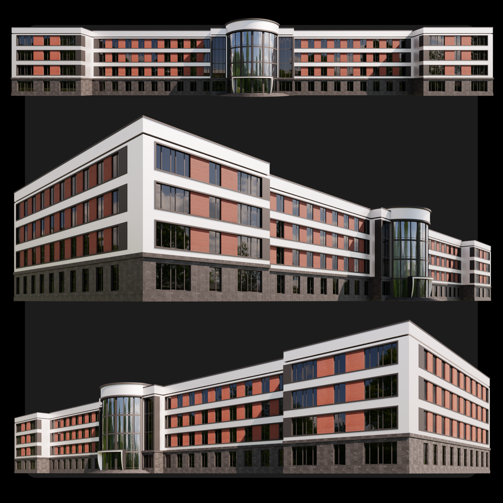 HighSchool | Commercial Buildings models | BlenderKit