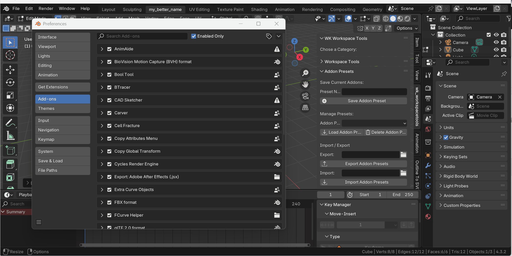 Workspace Tools Addon Presets | BlenderKit
