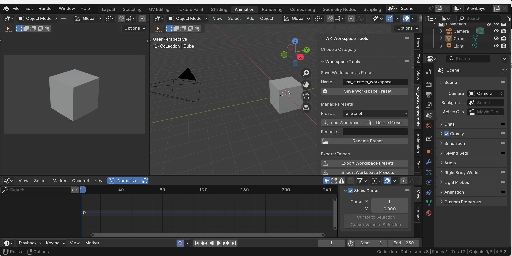 Workspace Tools Addon Presets | BlenderKit
