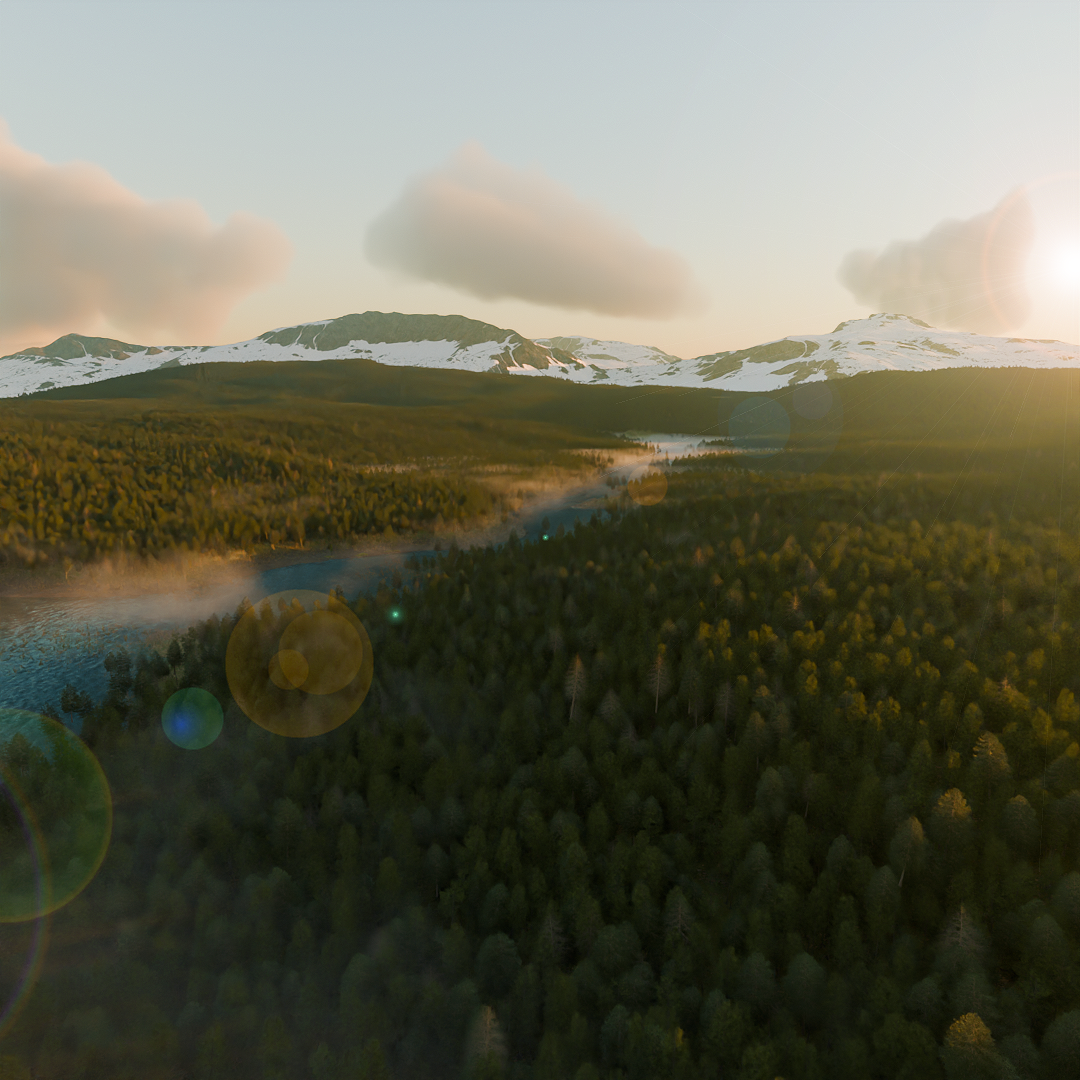 Forest With River | Nature scenes | BlenderKit