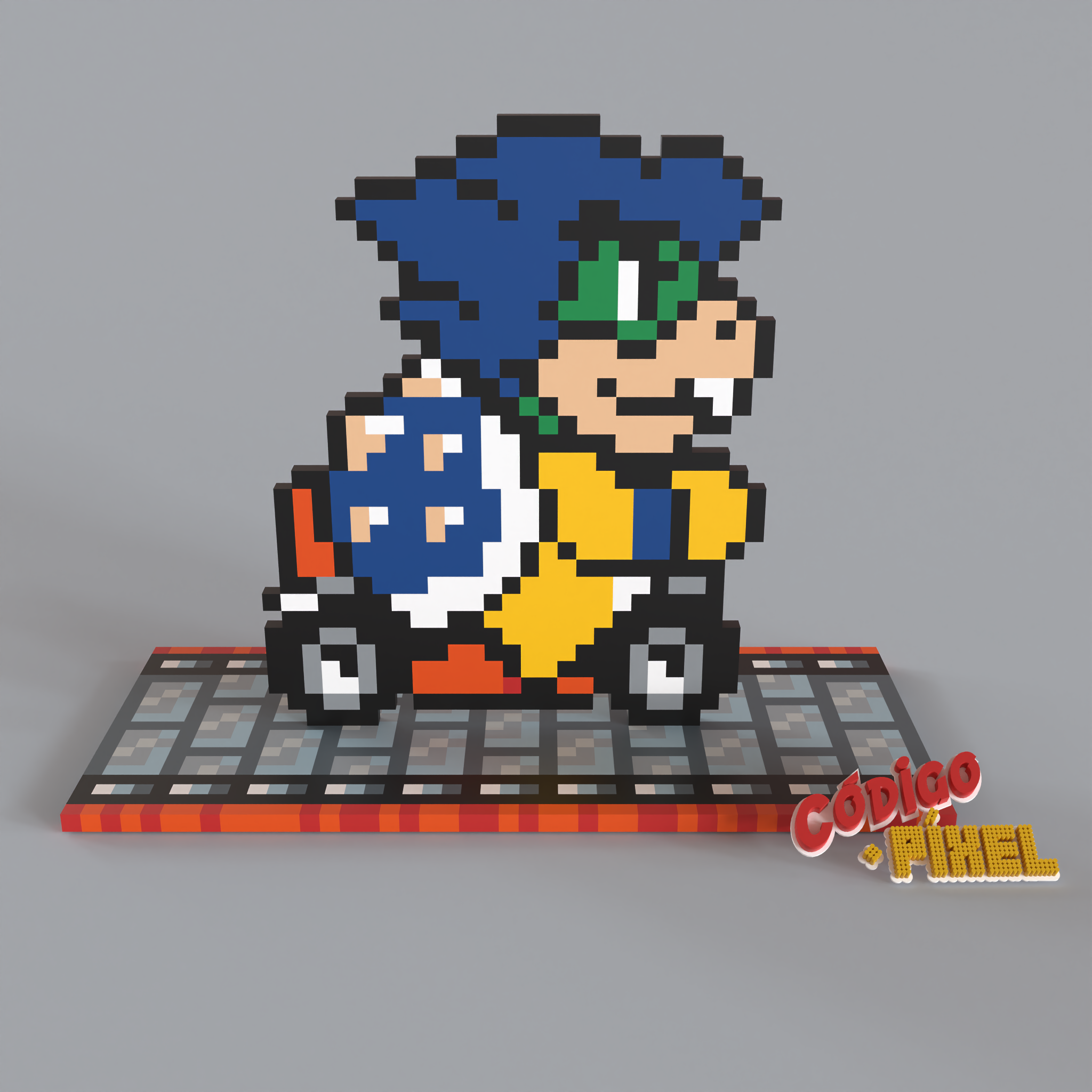 SMK055 - Super Pixel Kart Ludwig Koopa | FREE 3D Character models ...
